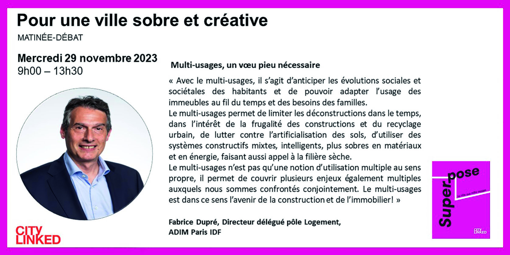 Échange avec Fabrice Dupré, Directeur délégué pôle Logement, ADIM Paris ...